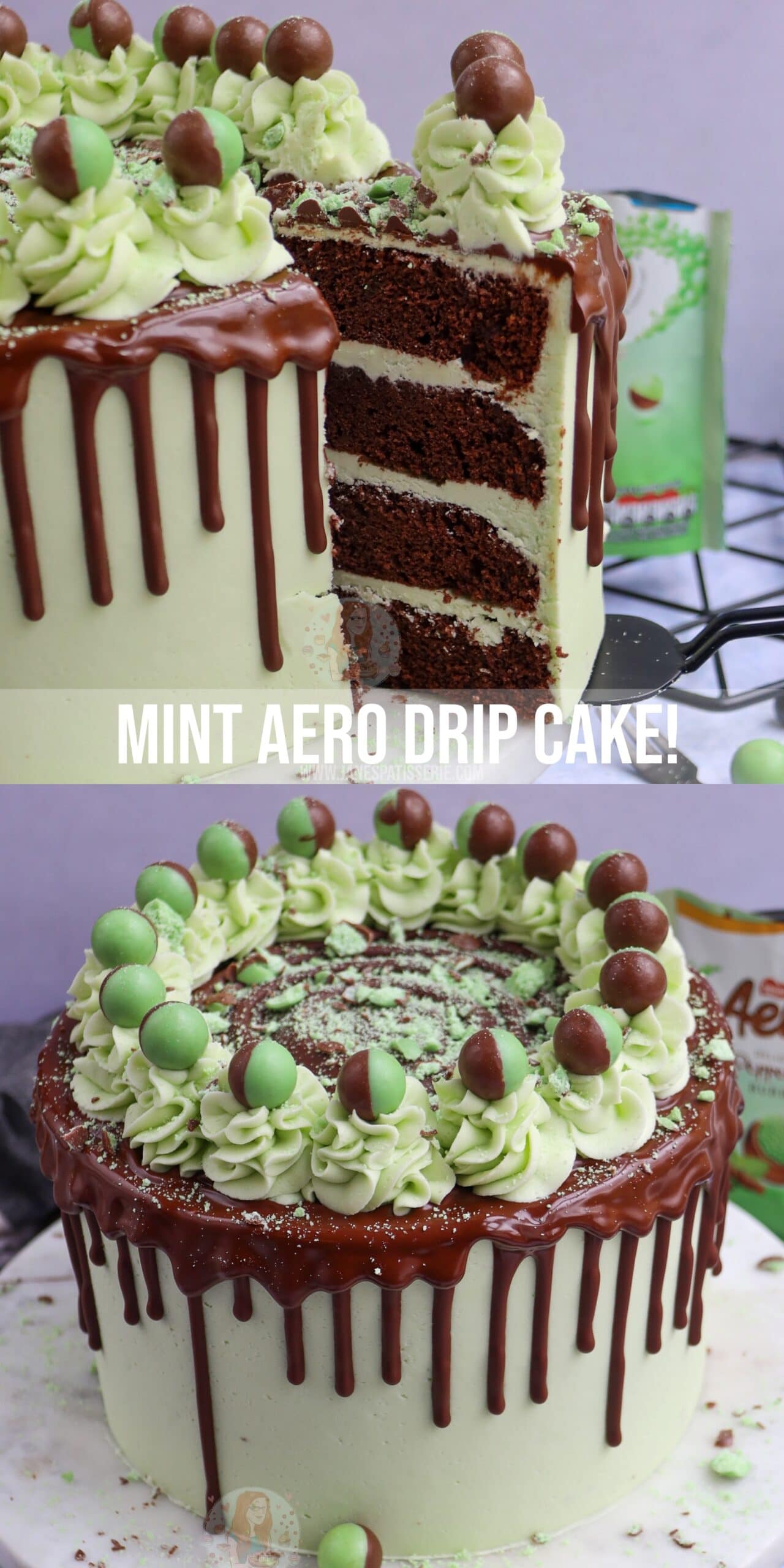 Mint Aero Drip Cake! - Jane's Patisserie