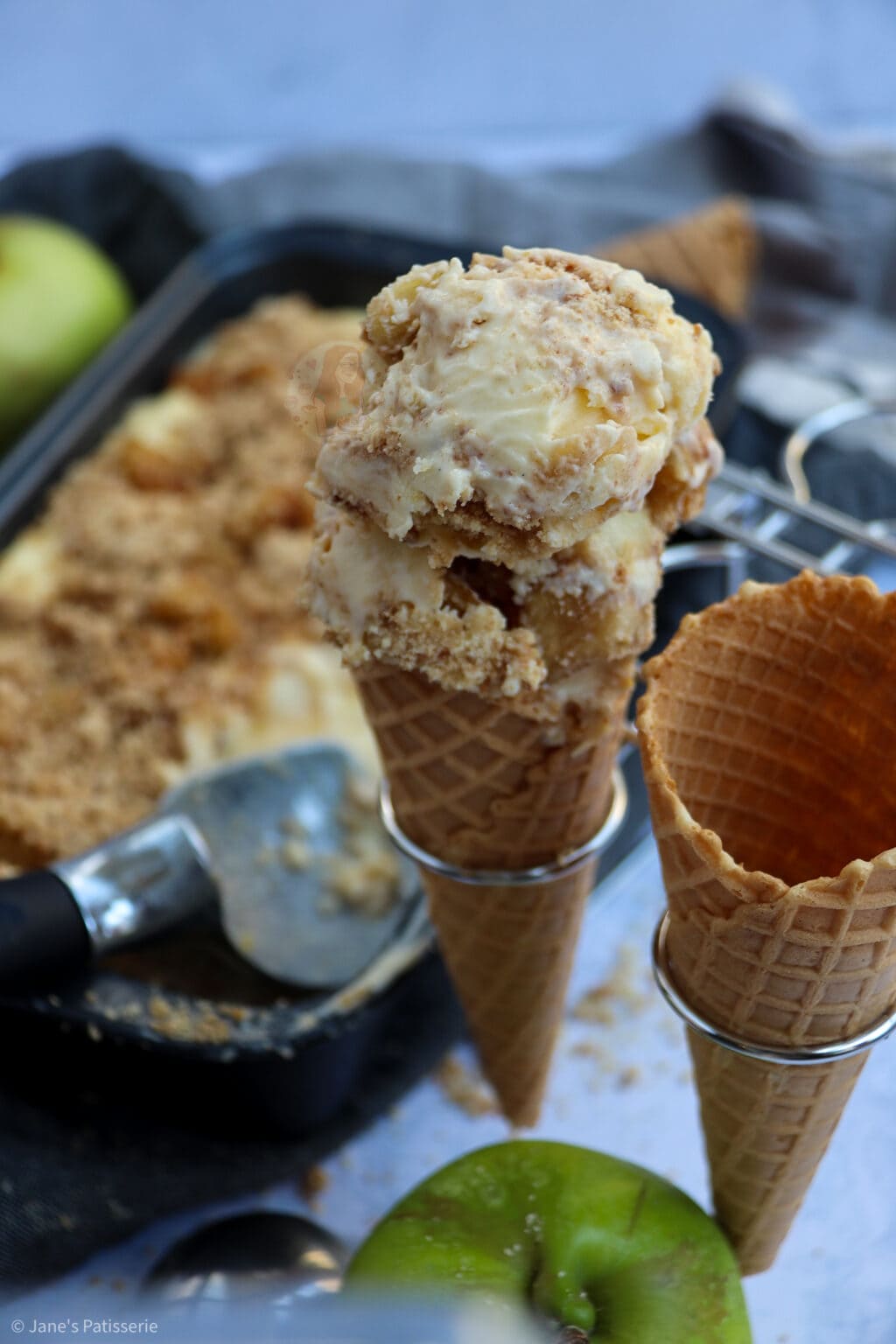 Apple Crumble Ice Cream! - Jane's Patisserie