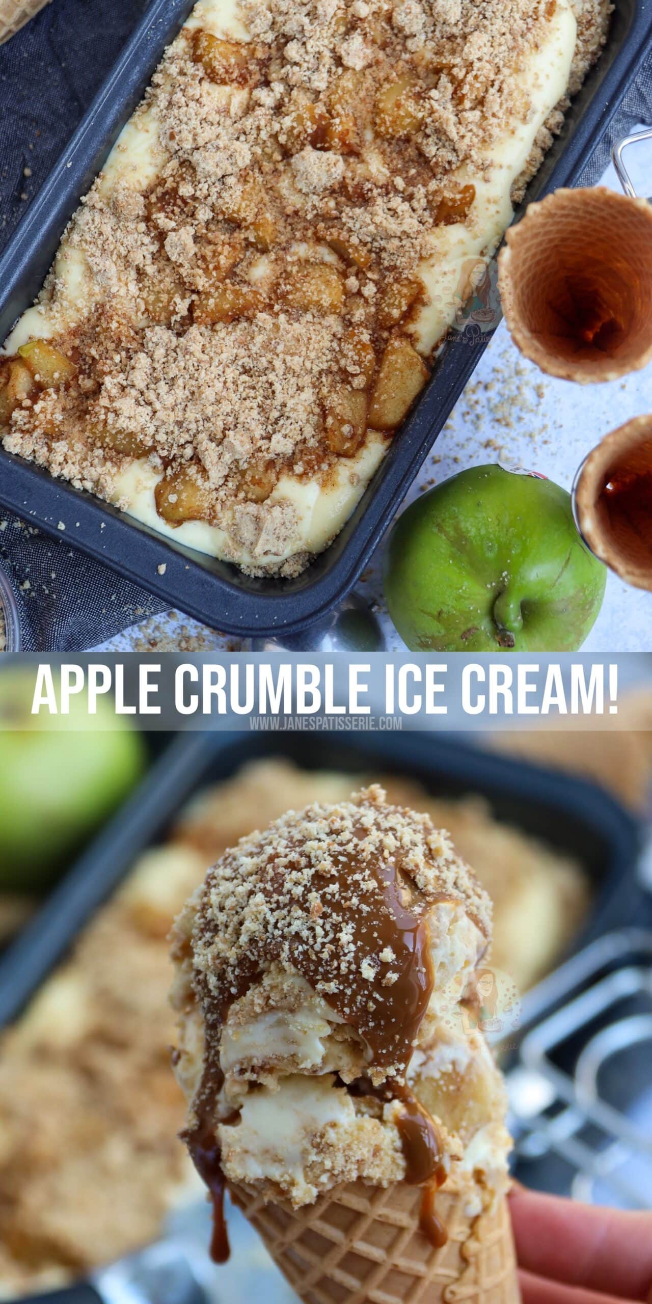 Apple Crumble Ice Cream! - Jane's Patisserie