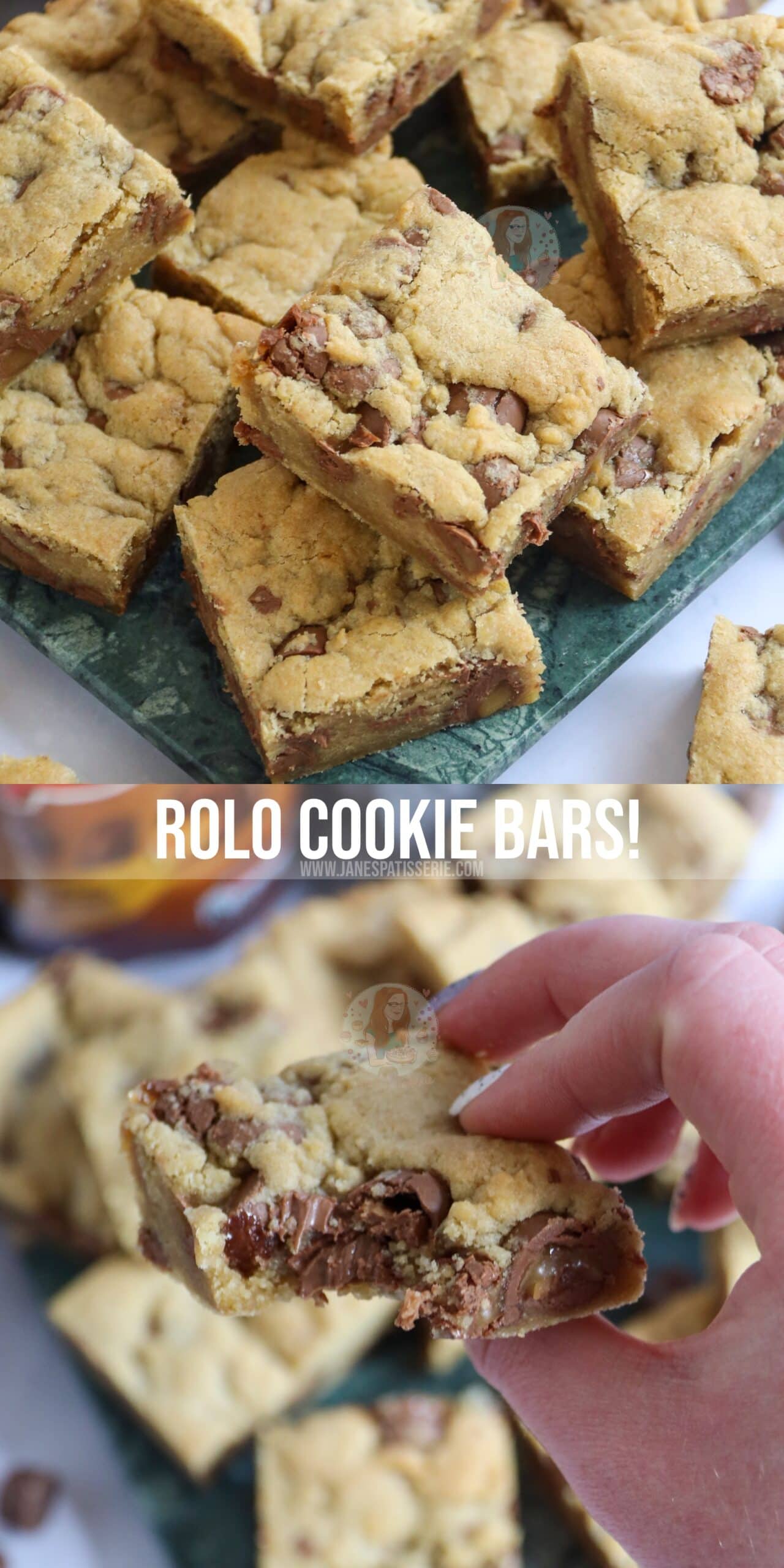 Rolo Cookie Bars! - Jane's Patisserie