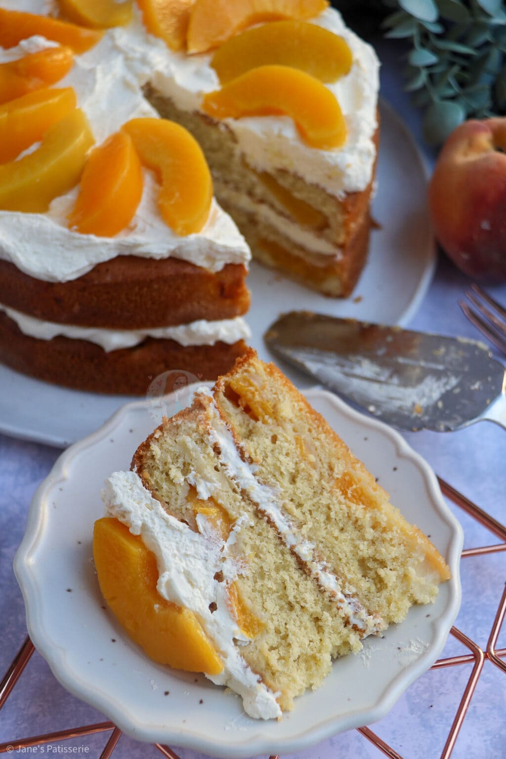 Peaches and Cream Cake! - Jane's Patisserie