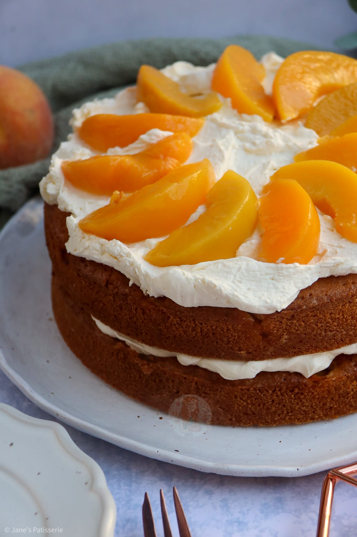 Peaches and Cream Cake! - Jane's Patisserie