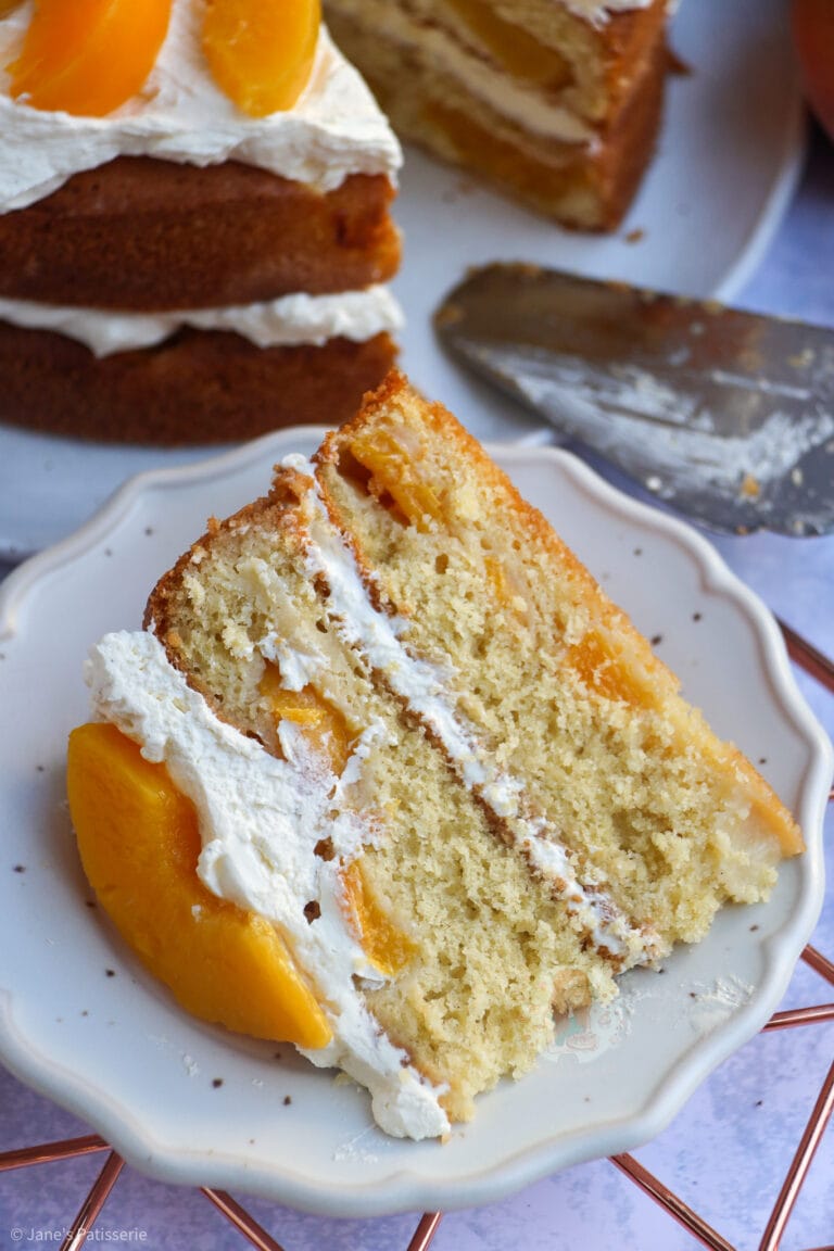 Peaches and Cream Cake! - Jane's Patisserie
