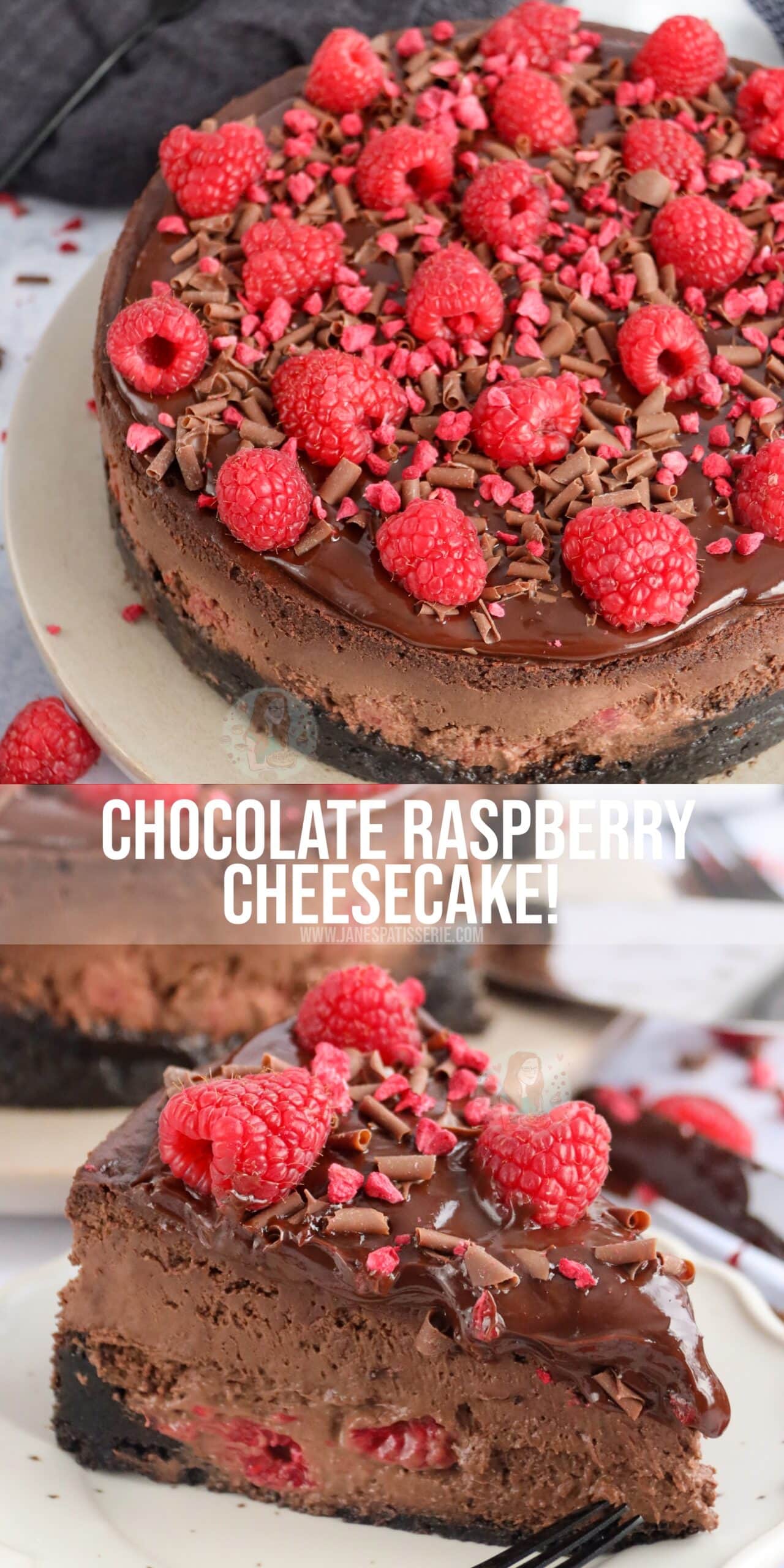 Raspberry Chocolate Cheesecake! - Jane's Patisserie