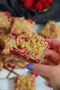 Raspberry Crumble Bars! - Jane's Patisserie