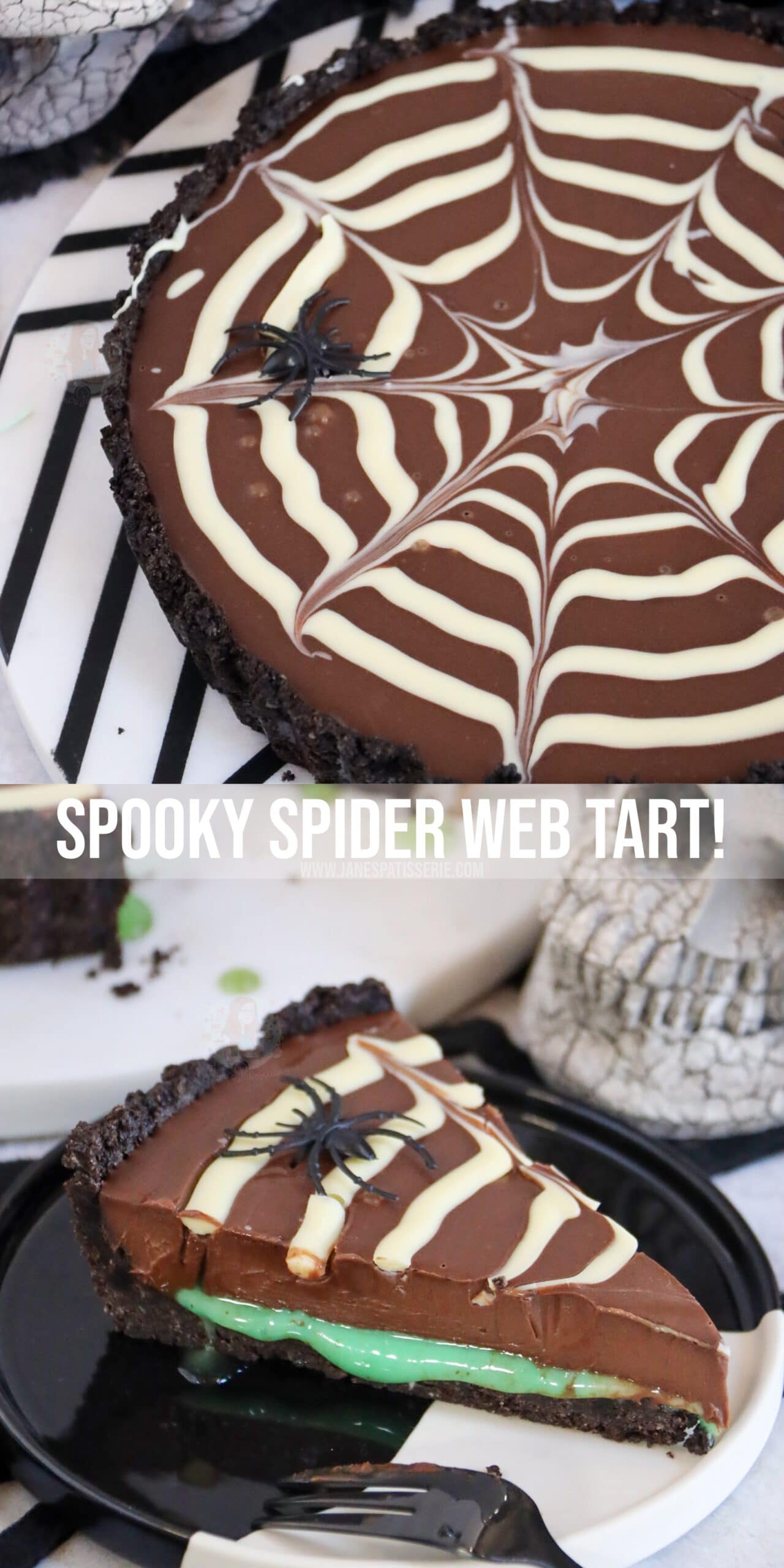 Spooky Spider Web Tart - Jane's Patisserie