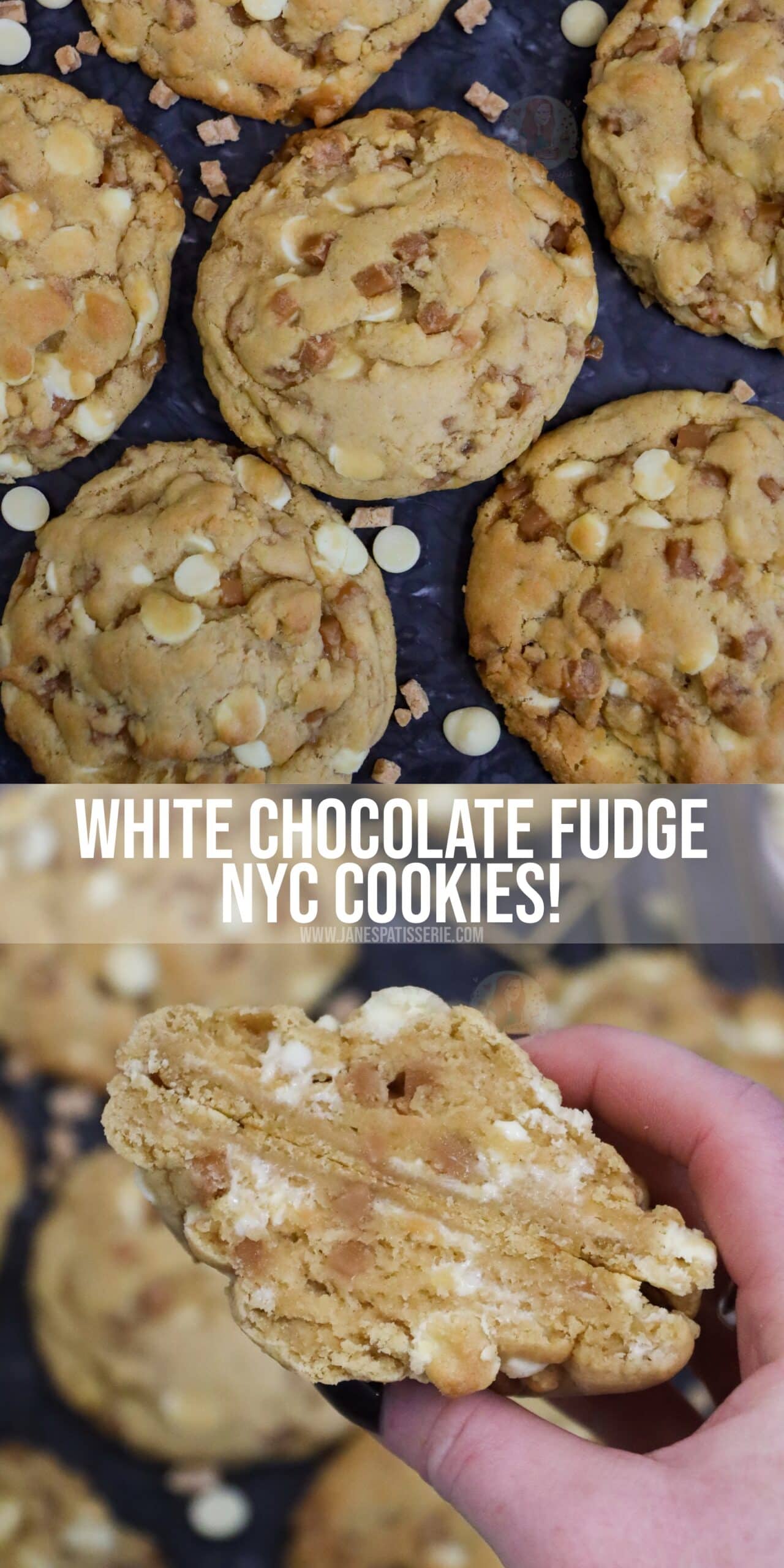 White Chocolate Fudge NYC Cookies - Jane's Patisserie