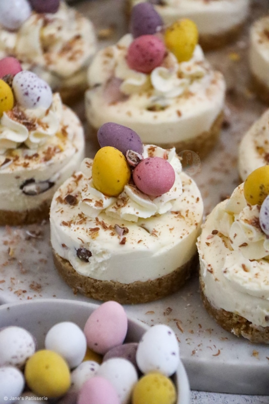 Individual Mini Egg Cheesecakes! - Jane's Patisserie