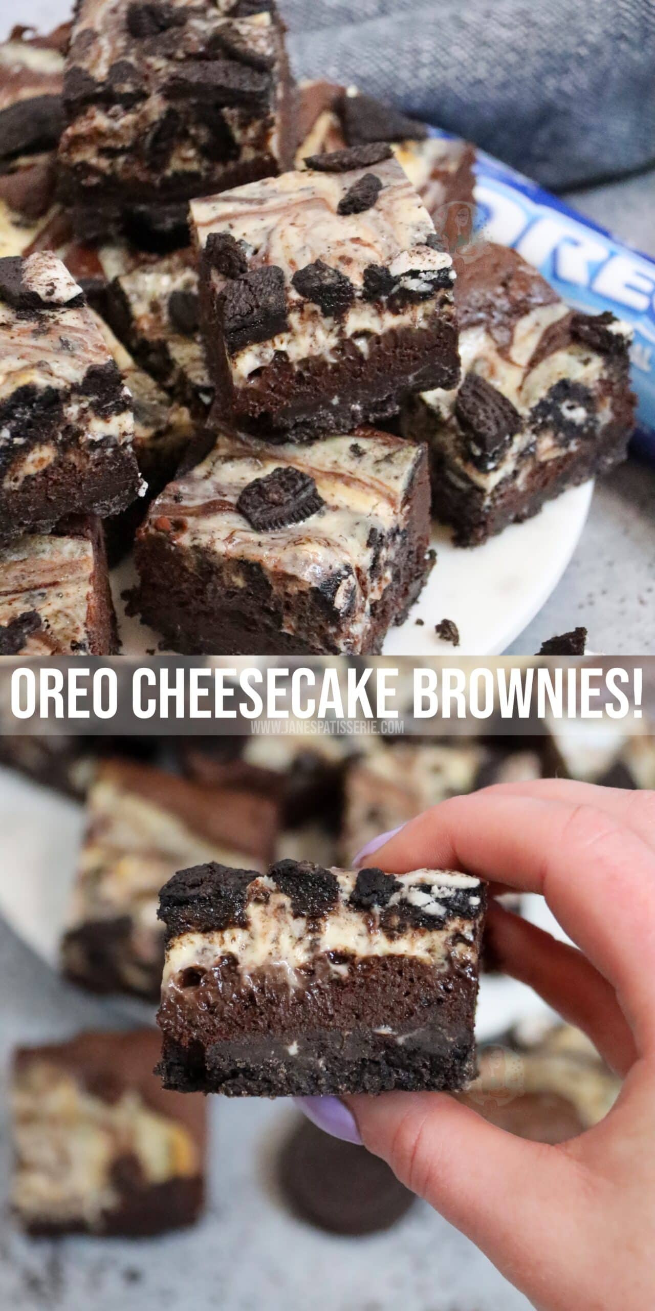 Oreo Cheesecake Brownies! - Jane's Patisserie