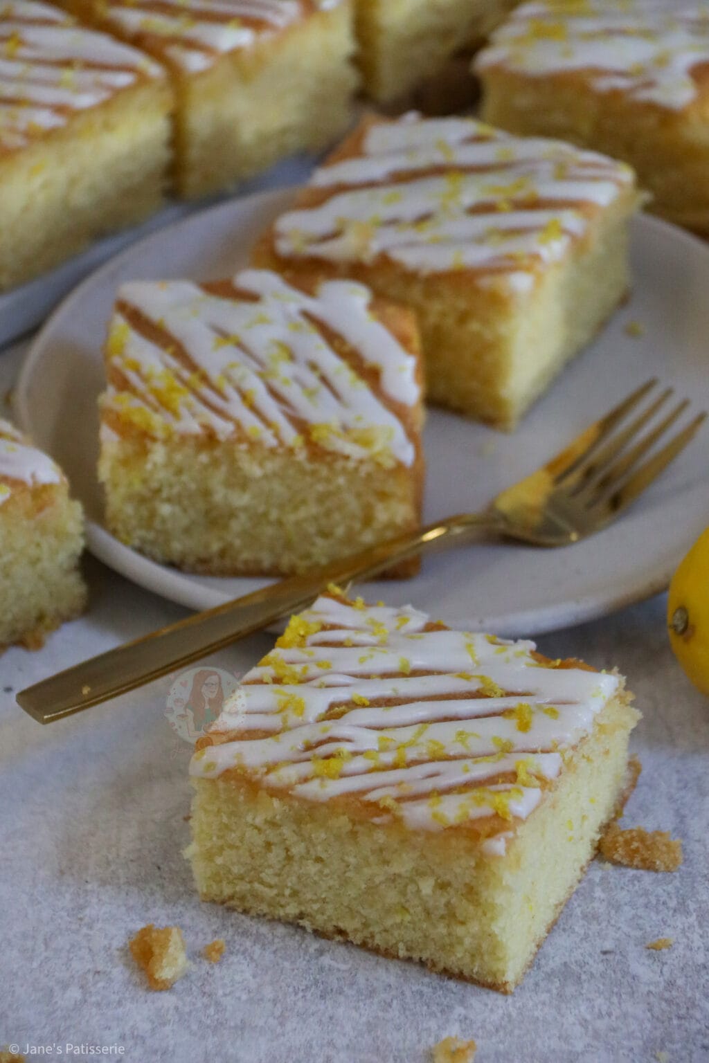 Lemon Drizzle Traybake! - Jane's Patisserie