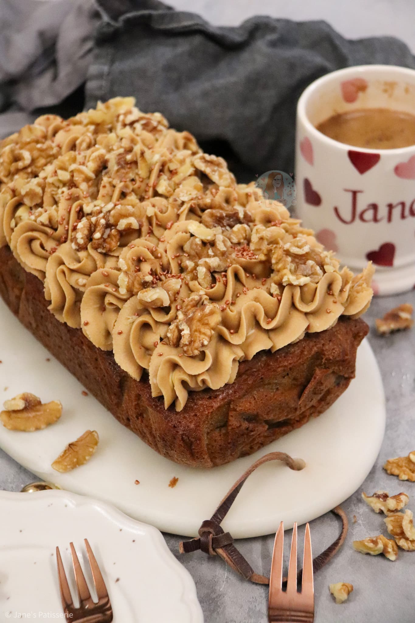 Coffee Walnut Loaf Cake! - Jane's Patisserie