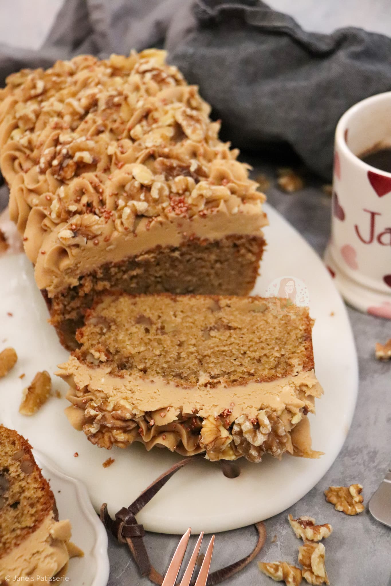 Coffee Walnut Loaf Cake! - Jane's Patisserie