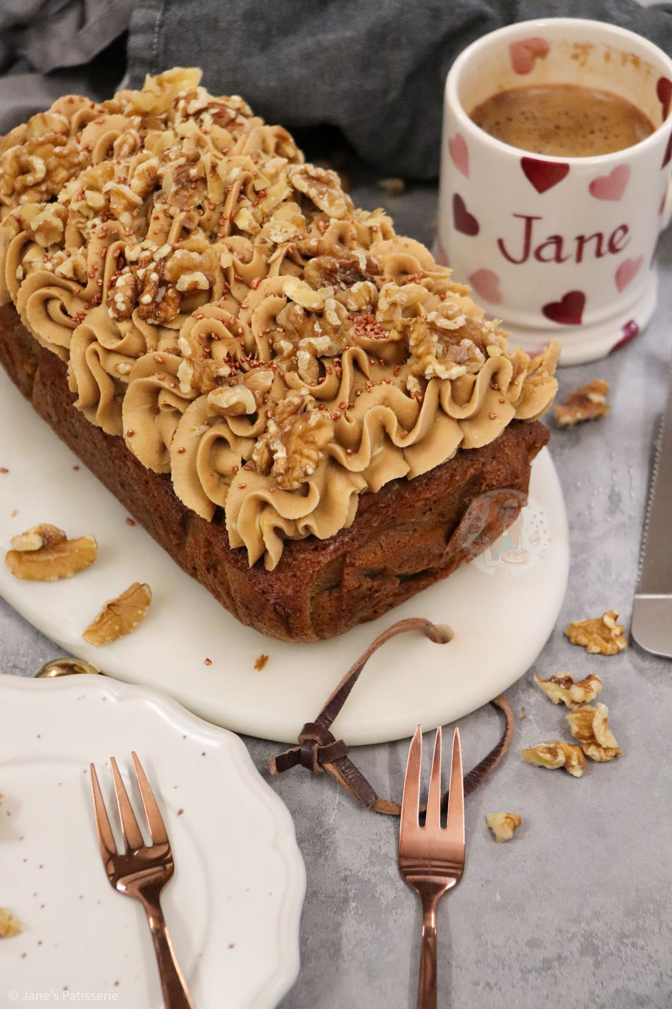 Coffee Walnut Loaf Cake! - Jane's Patisserie