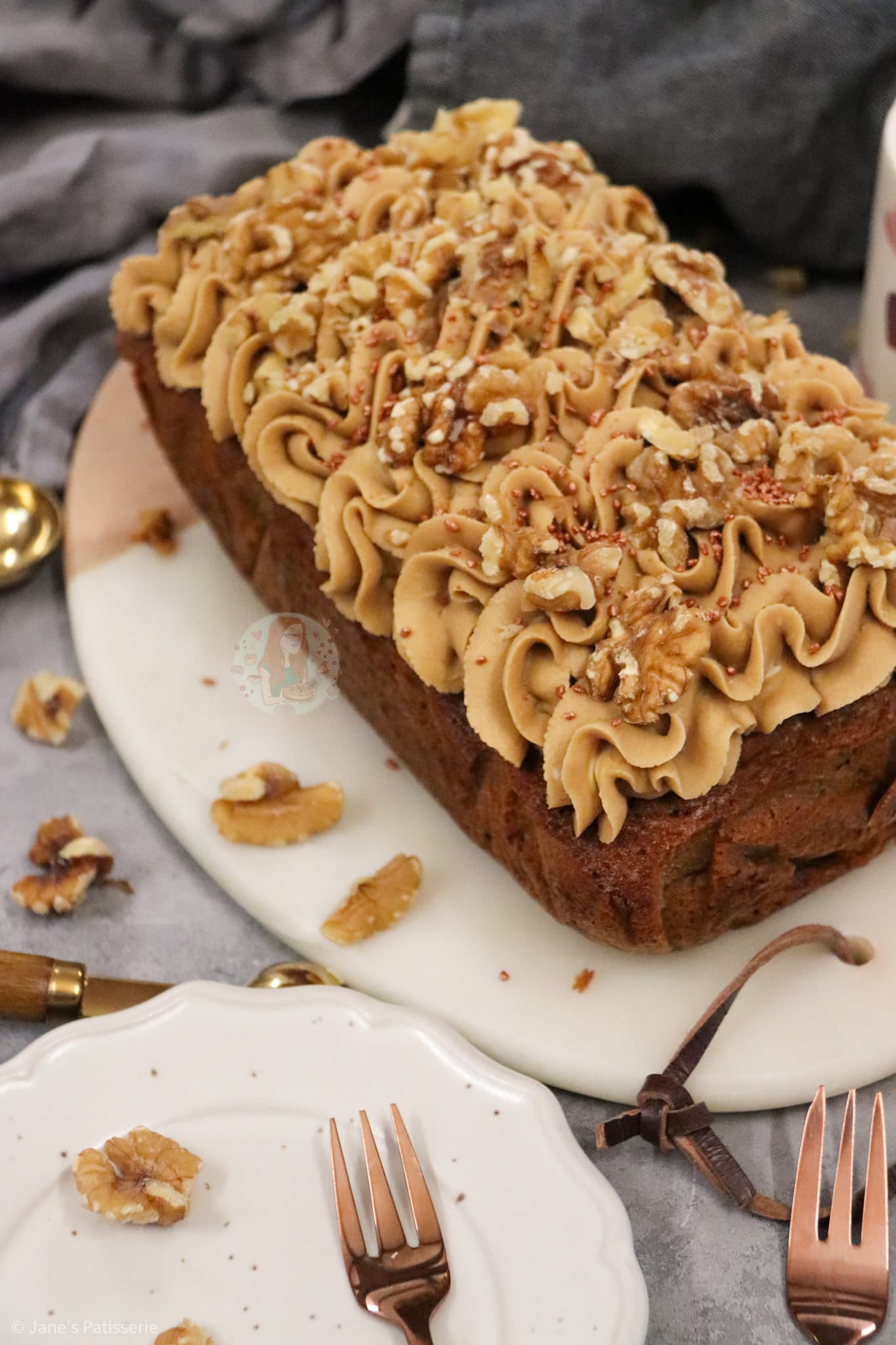Coffee Walnut Loaf Cake! - Jane's Patisserie