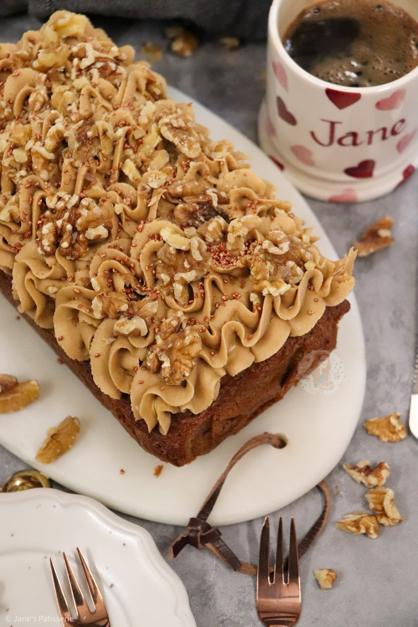 Coffee Walnut Loaf Cake! - Jane's Patisserie