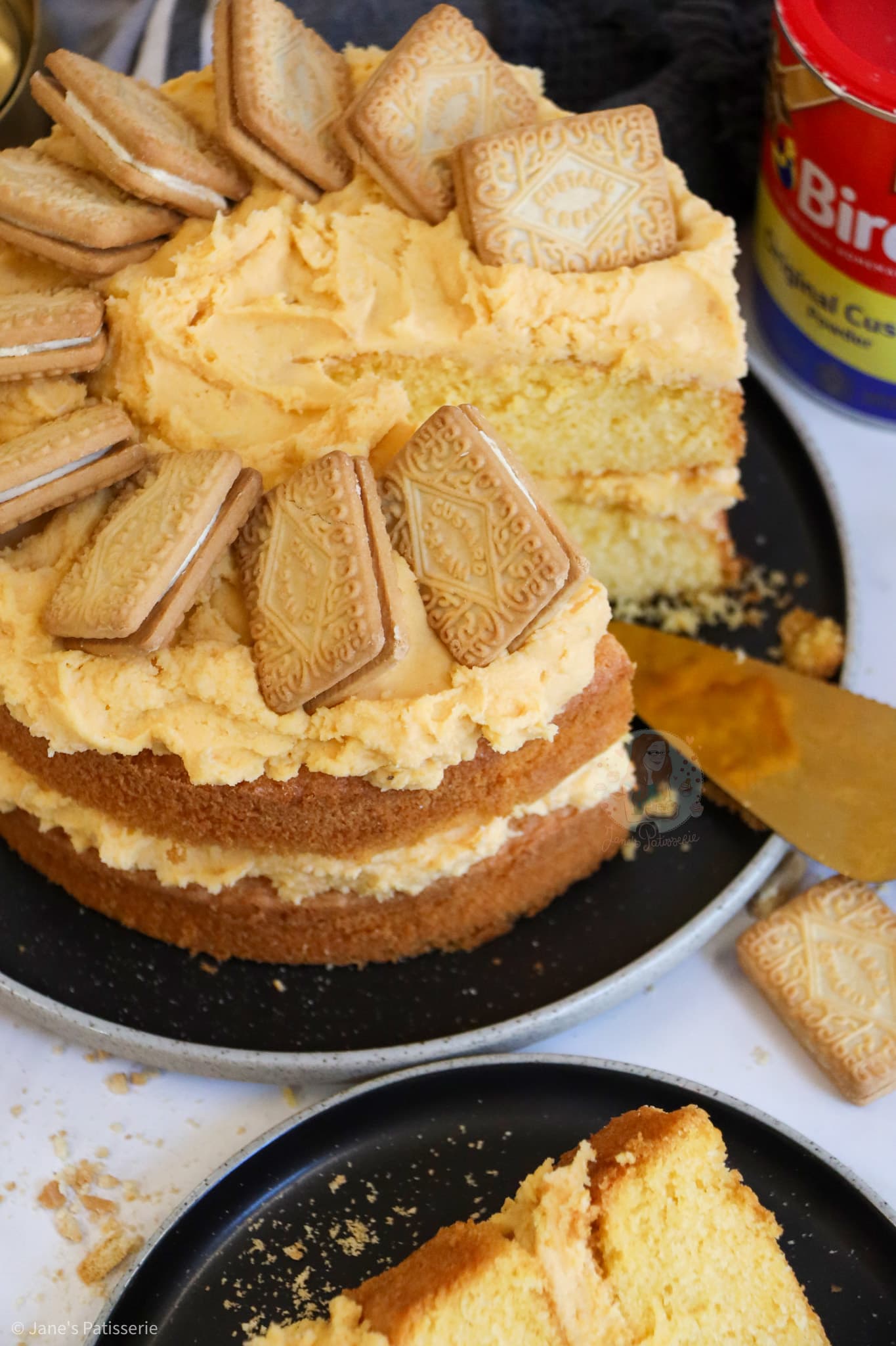 Custard Cream Cake! - Jane's Patisserie
