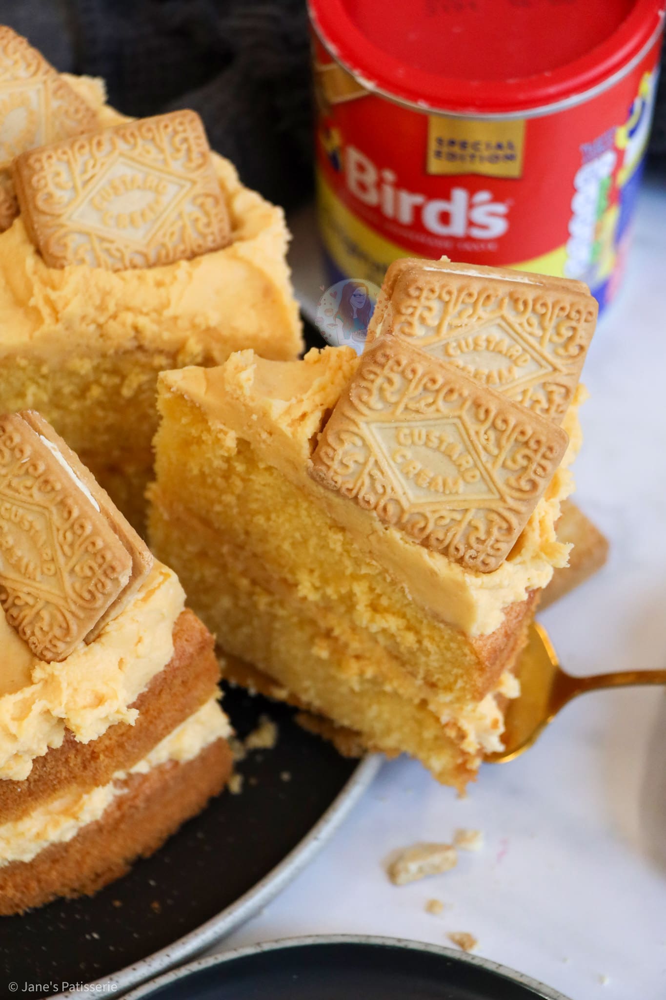 Custard Cream Cake! - Jane's Patisserie