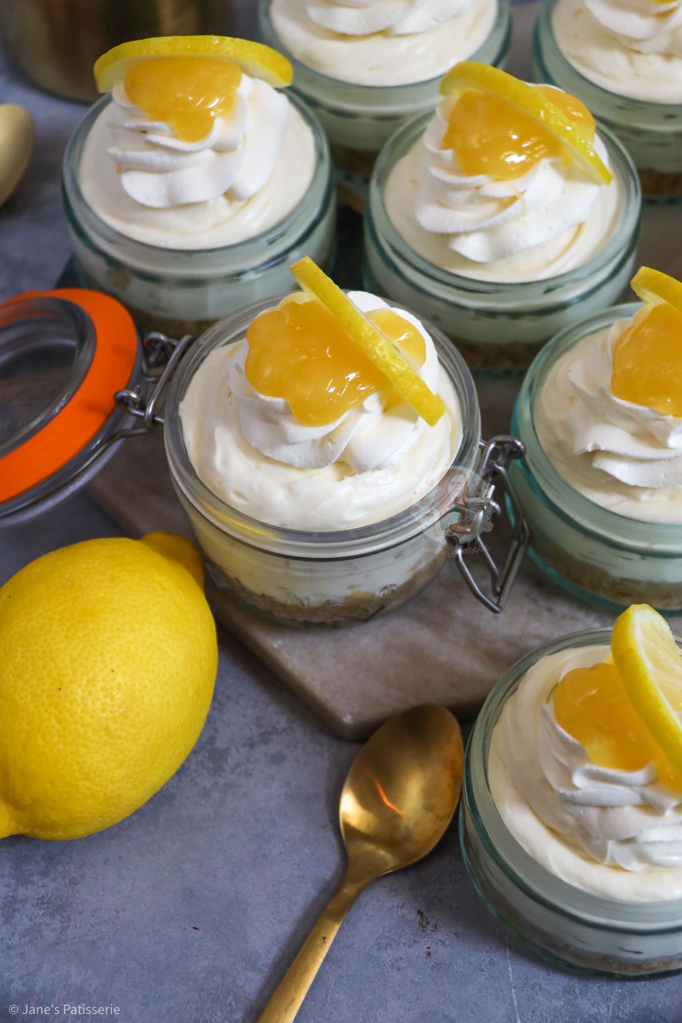 No-Bake Lemon Cheesecakes! - Jane's Patisserie