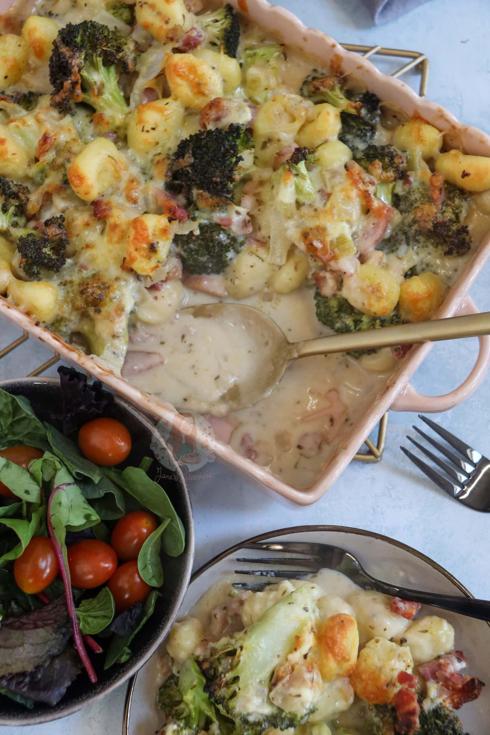 Bacon Broccoli Gnocchi Bake - Jane's Patisserie