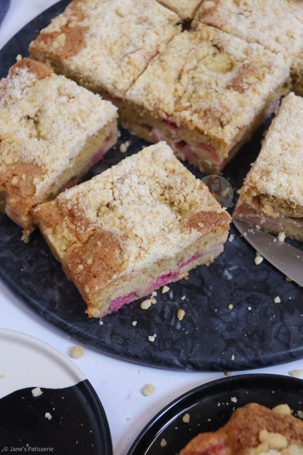 Rhubarb Crumble Cake! - Jane's Patisserie