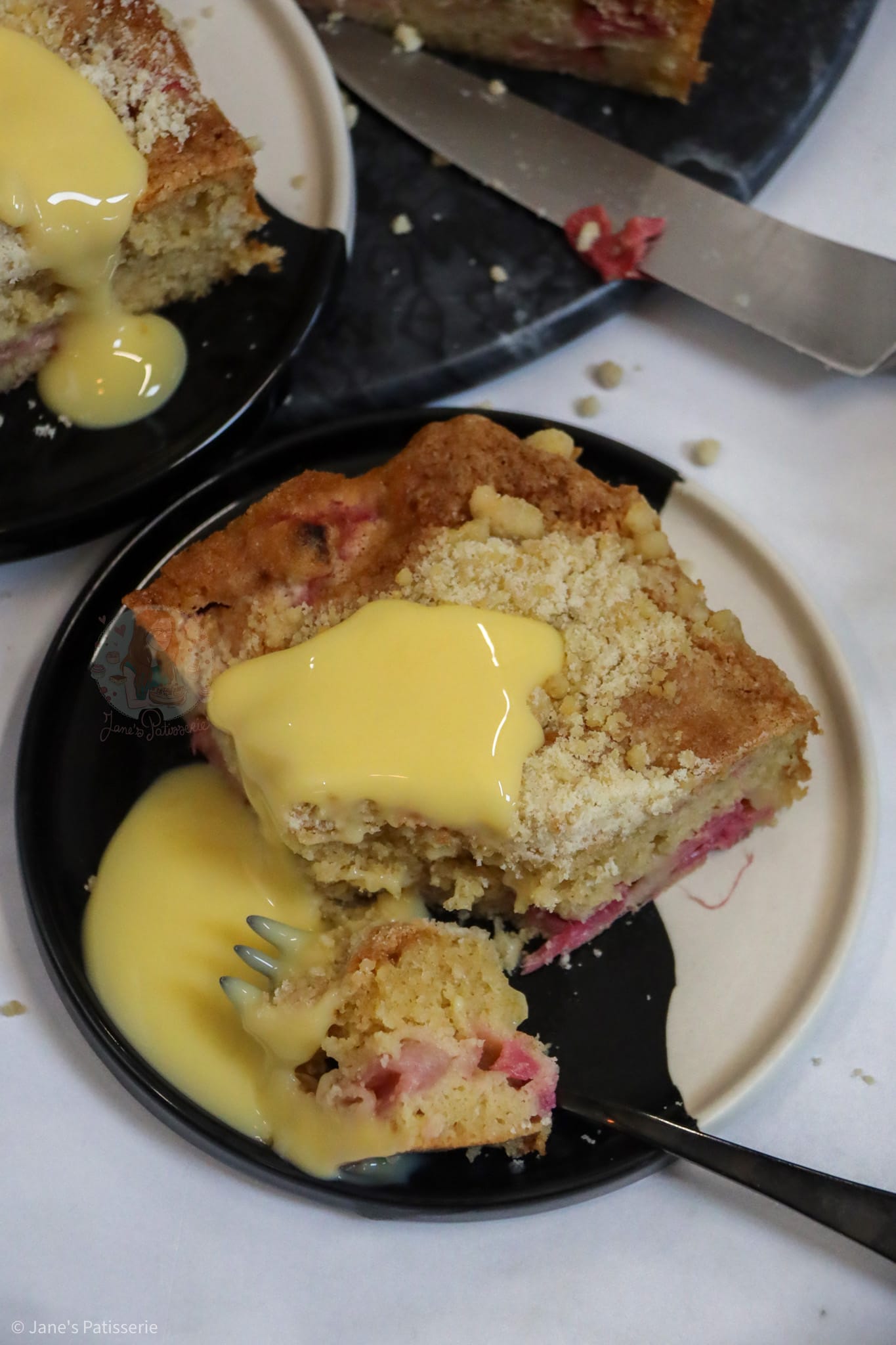 Rhubarb Crumble Cake! - Jane's Patisserie