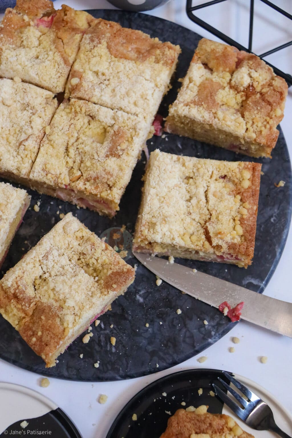 Rhubarb Crumble Cake! - Jane's Patisserie