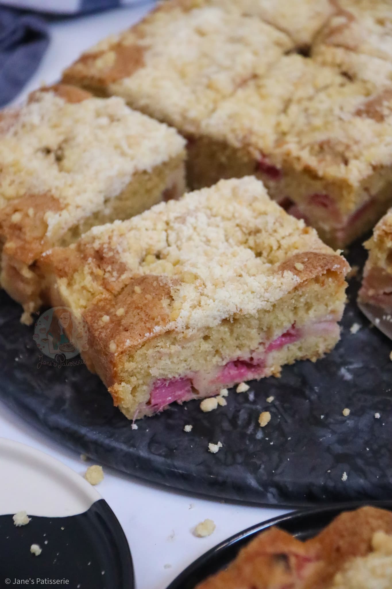 Rhubarb Crumble Cake! - Jane's Patisserie