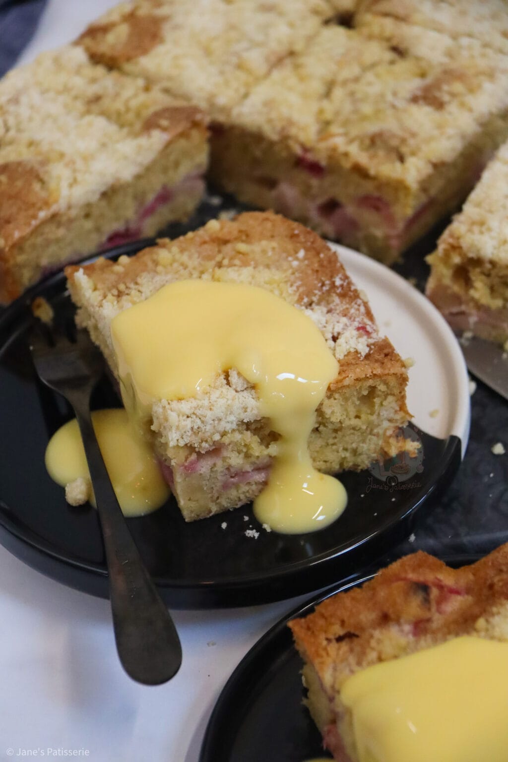 Rhubarb Crumble Cake! - Jane's Patisserie