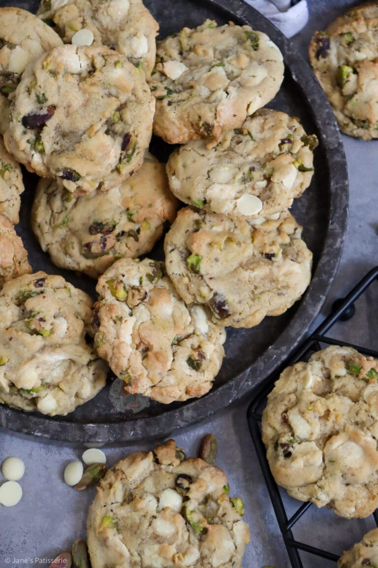 White Chocolate Pistachio Cookies! - Jane's Patisserie