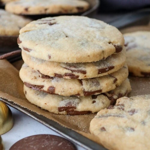 Chocolate Button Shortbread Cookies - Jane's Patisserie
