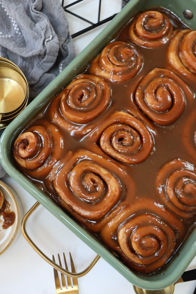 Sticky Toffee Cinnamon Rolls - Jane's Patisserie