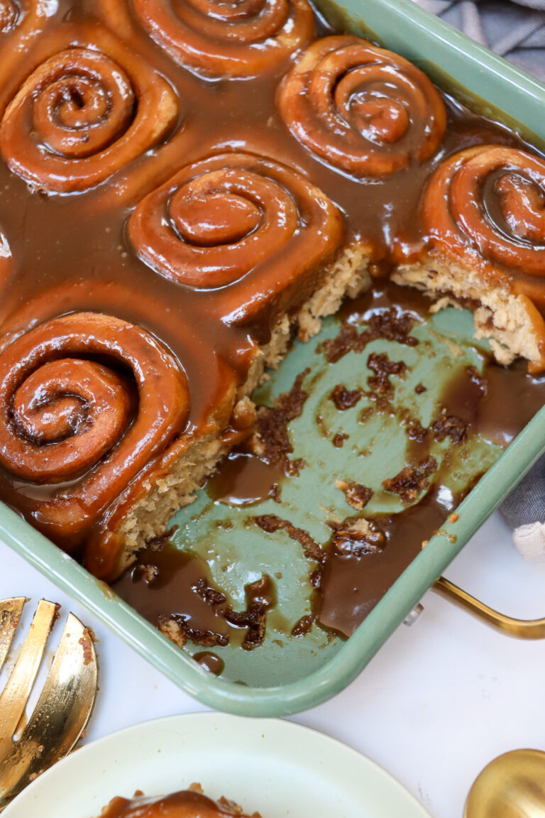 Sticky Toffee Cinnamon Rolls - Jane's Patisserie
