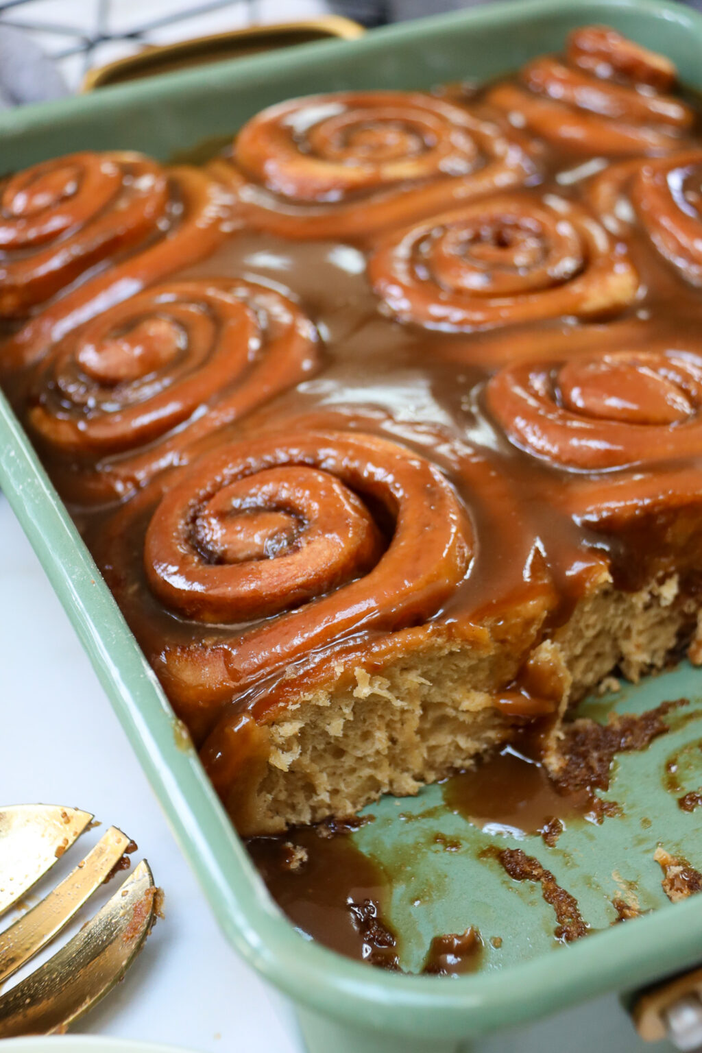 Sticky Toffee Cinnamon Rolls - Jane's Patisserie