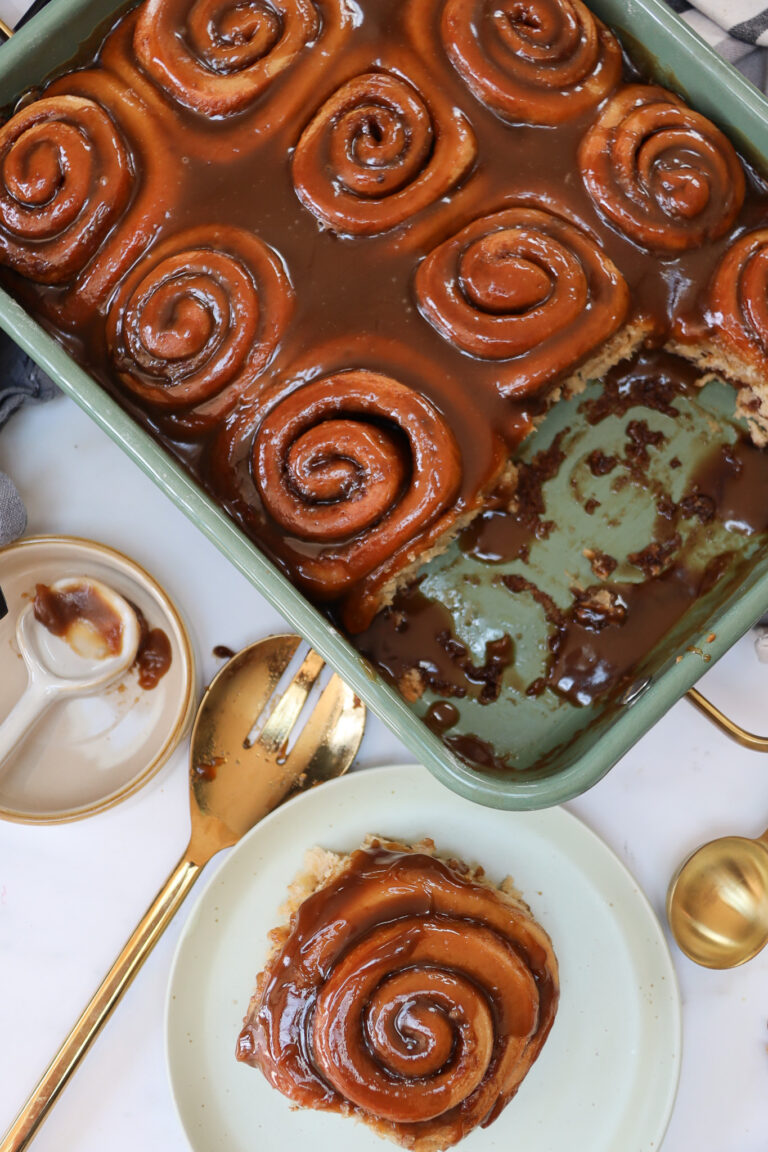 Sticky Toffee Cinnamon Rolls - Jane's Patisserie