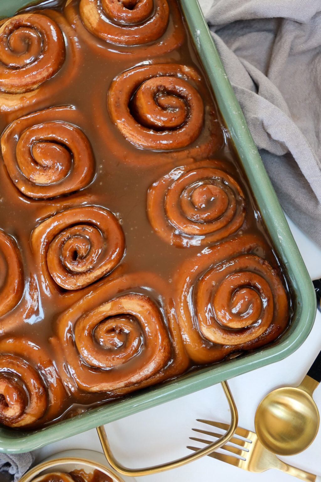 Sticky Toffee Cinnamon Rolls - Jane's Patisserie