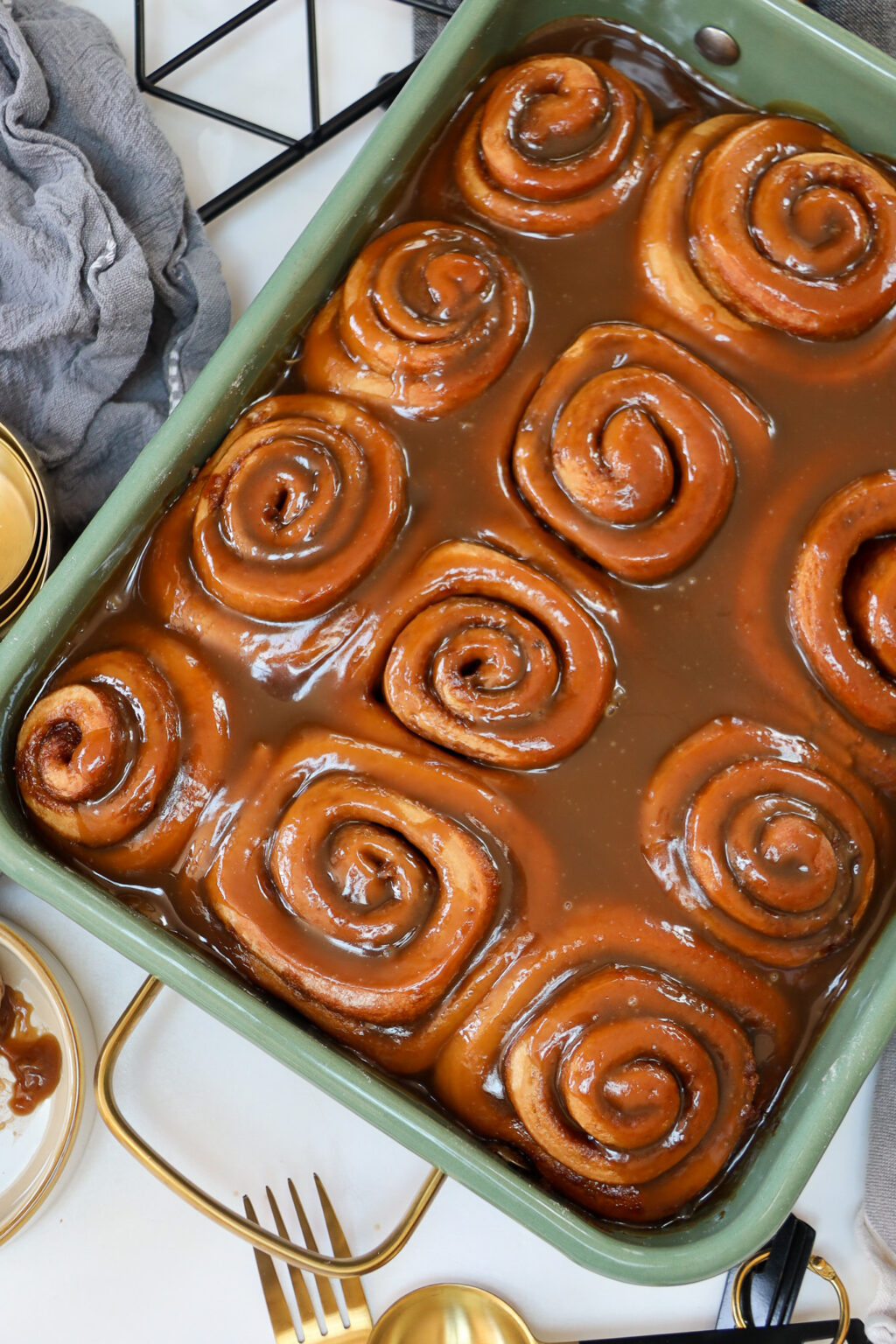 Sticky Toffee Cinnamon Rolls - Jane's Patisserie