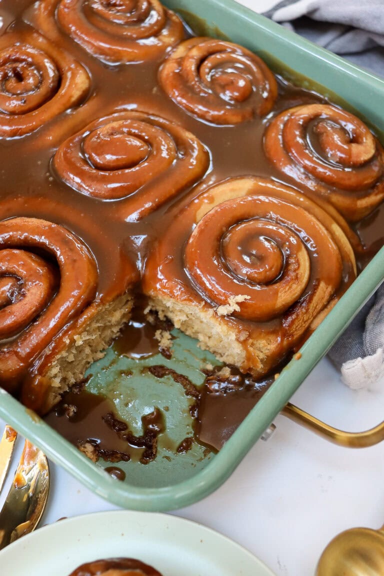 Sticky Toffee Cinnamon Rolls - Jane's Patisserie