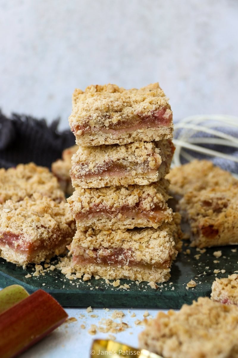 Rhubarb Crumble Bars - Jane's Patisserie