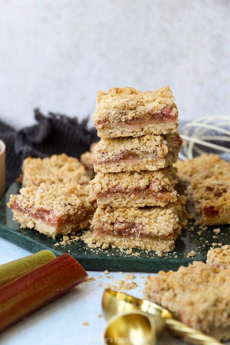 Rhubarb Crumble Bars - Jane's Patisserie